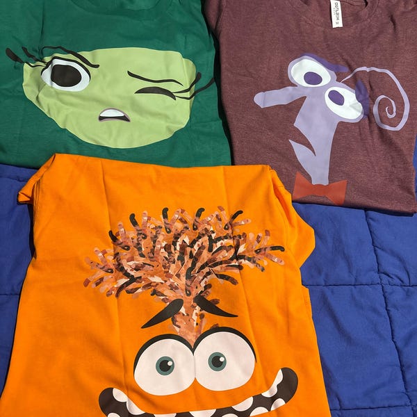 Inside Out Characters Costume, Inside Out 2 Shirt, Inside Out Group ...