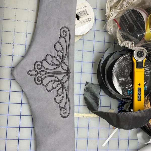 18th Century FICHU Machine Embroidery Design - DIGITAL DESIGN - Etsy