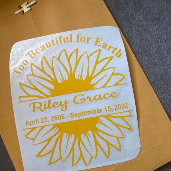 Personalized Car Memorial Car Decal, Custom Name Vinyl Decal, in Loving ...