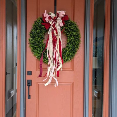 Cow Swag, Cow Teardrop, Cow Wreath, Valentine Swag, Pampas Decor, Year ...