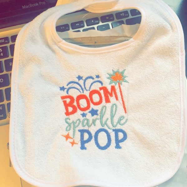 Boom Sparkle Pop Embroidery Design - 6 Sizes Formats: Dst Exp Hus Jef ...