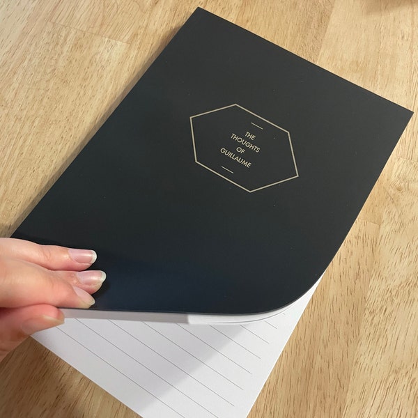 Personalized Gold Foil A5 Notebook: Custom Spine Text - Etsy