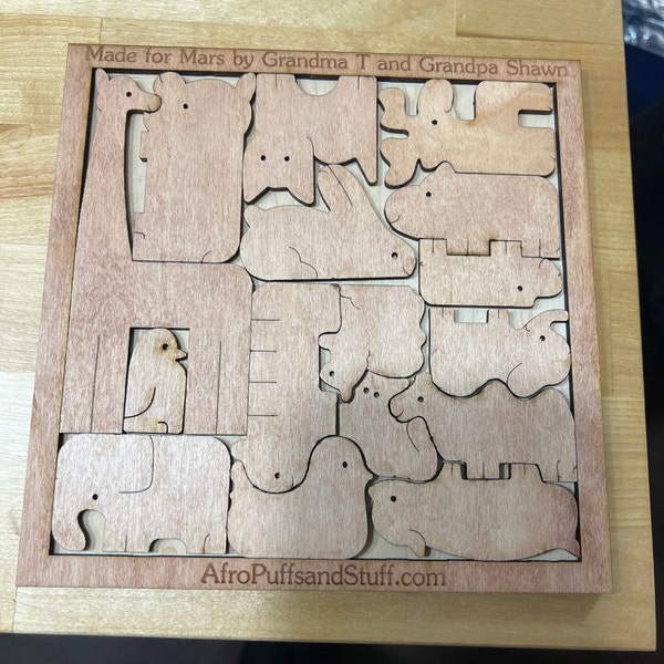 Laser Cut Fruit Kids Puzzle Svg Glowforge Puzzle Board Svg Cricut ...