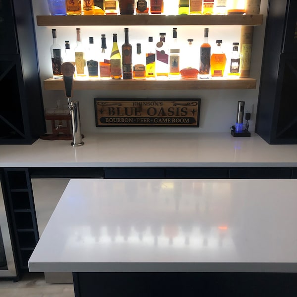 Floating Shelf With LED Lights, Kitchen Shelving, FREE Shipping ...