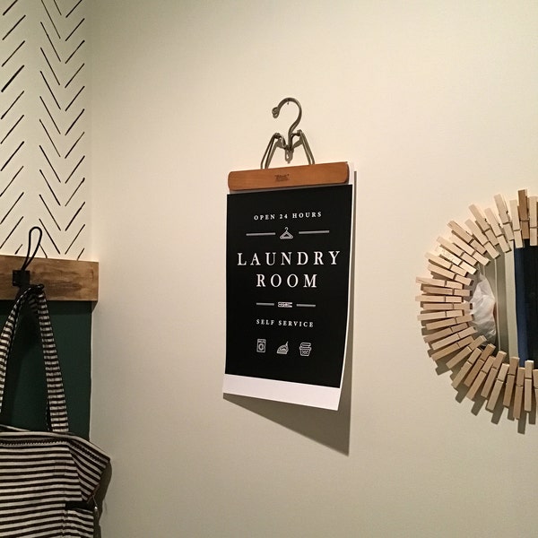 Black Laundry Sign, Laundry Printable Art, Laundry Print, Laundry Room ...