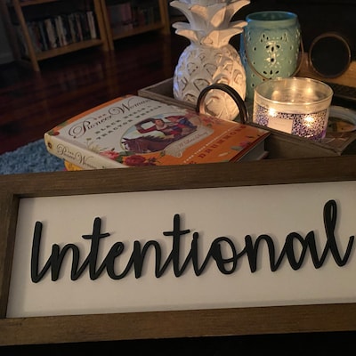 One Little Word Sign, Word of the Year, One Word, Mantra Sign,intention ...