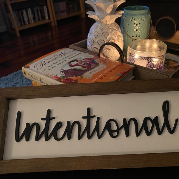 One Little Word Sign, Word of the Year, One Word, Mantra Sign,intention ...