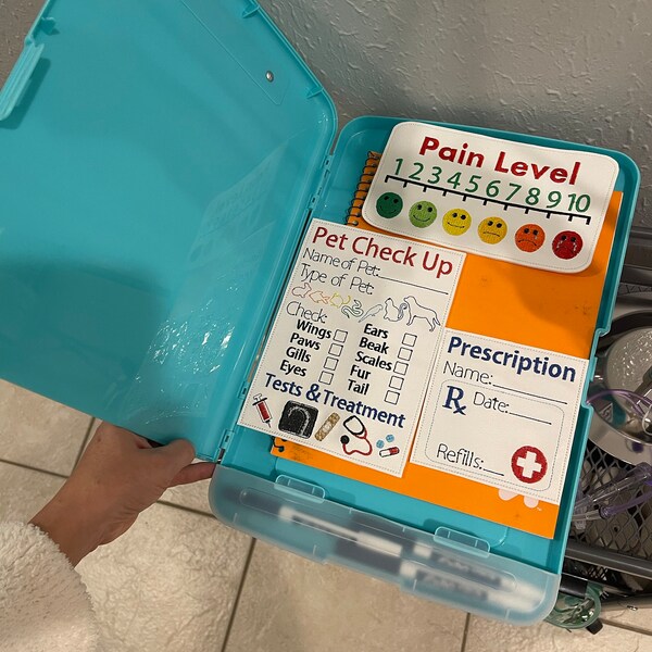 Pretend Play Prescription Pad - Embroidery Handmade Child Gift Doctor ...