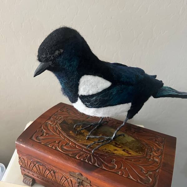 Needle Felted Lifesize Magpie, Made to Order. - Etsy UK