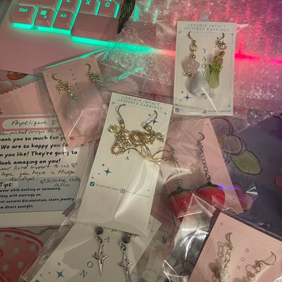 Aether Traveler Earrings Genshin Impact Inspired Jewelry - Etsy