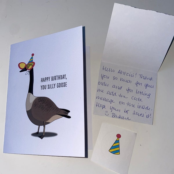Silly Goose Birthday Card, Funny Birthday Card for Mom, Humorous ...