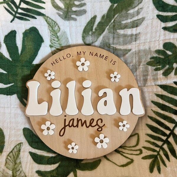 Baby Announcement Sign Baby Name Announcement Birth Announcement Baby ...