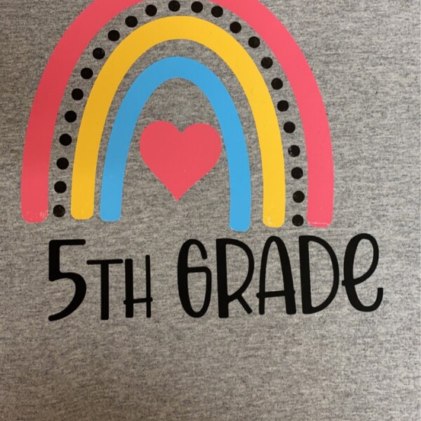 Fifth Grade Rainbow SVG, 5th Grade SVG, School SVG, Digital Download ...