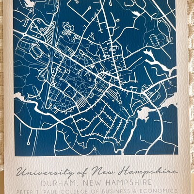 Personalized University Map, Custom Map, College Campus, Dorm Decor ...