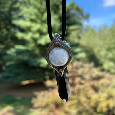 The Shield. Empath Protection Necklace Black Obsidian Pendant for EMF ...