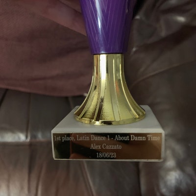 Personalised Trophy Engraving Plate 50mm X 15mm - Etsy