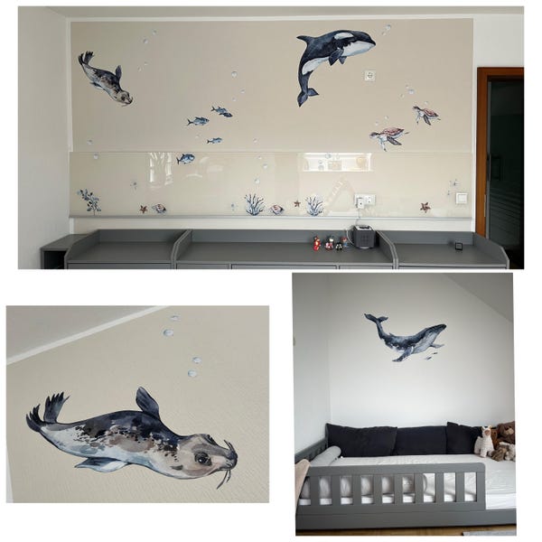 Safari Nursery Decor, Safari Wall Decal Big Set, Savanna Wall Decal for ...