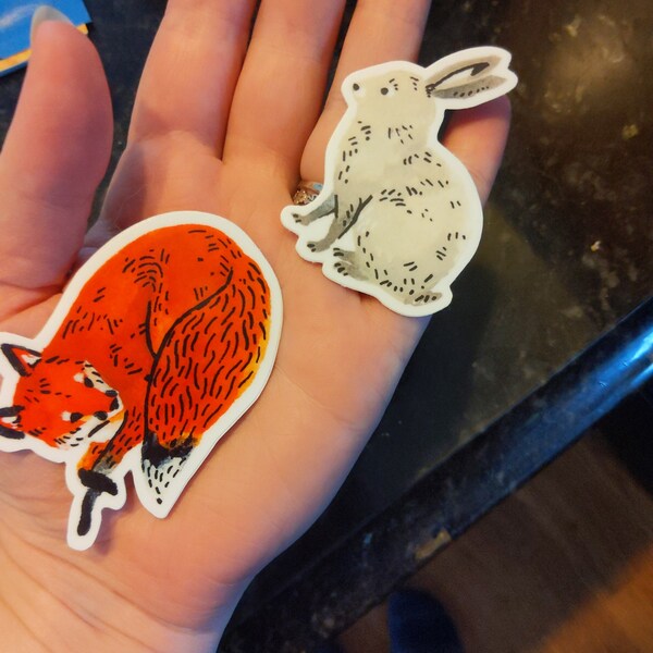 Bunny Rabbit Animal Sticker - Waterproof Vinyl Sticker - Etsy