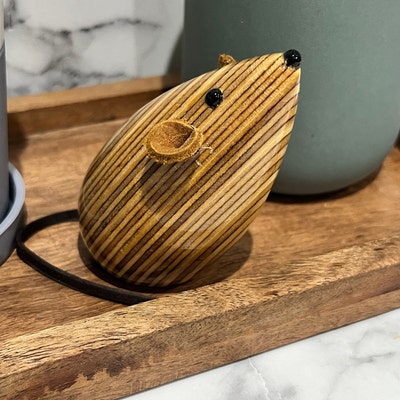 Handmade Wooden Mouse - Etsy UK