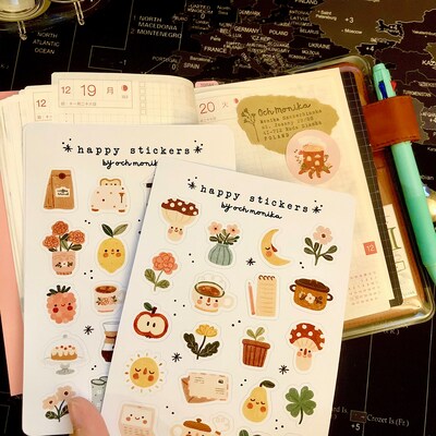 3 Matte Sticker Sheets, Sticker Pack, Sticker Bundle, Cute Stickers ...