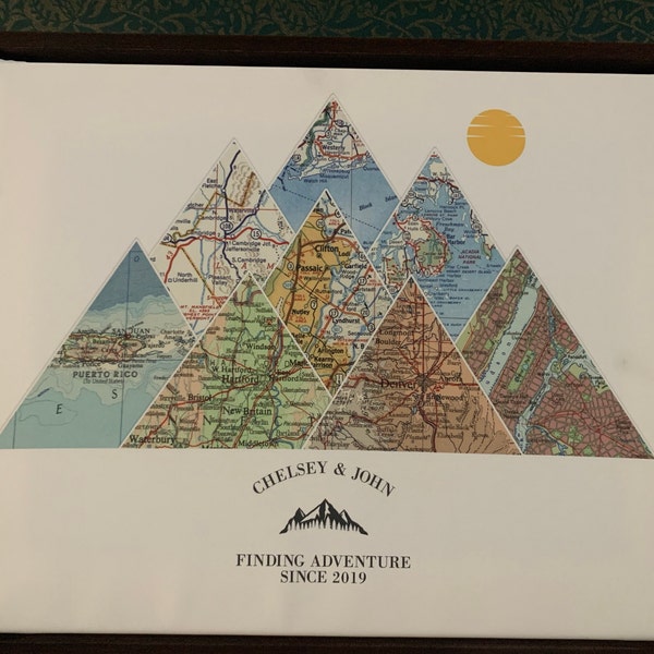 50th Wedding Anniversary Gifts | Personalized Travel Map | 50th ...