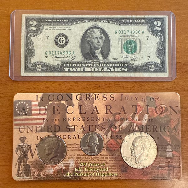 5 Decade SILVER and Bicentennial Washington Quarter Commemorative ...