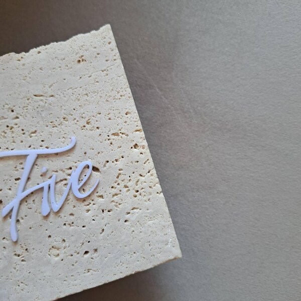 Customizable Natural Stone Table Signs for Conventions, Summons ...