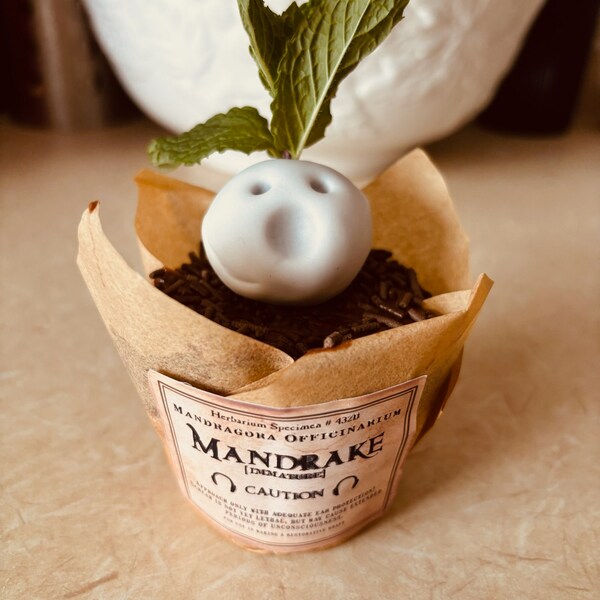 Realistic Mandrake Label, Printable Sticker Prop Potter Herbology - Etsy