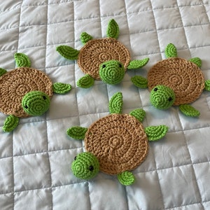 Crochet Turtle Coaster PDF PATTERN - Etsy