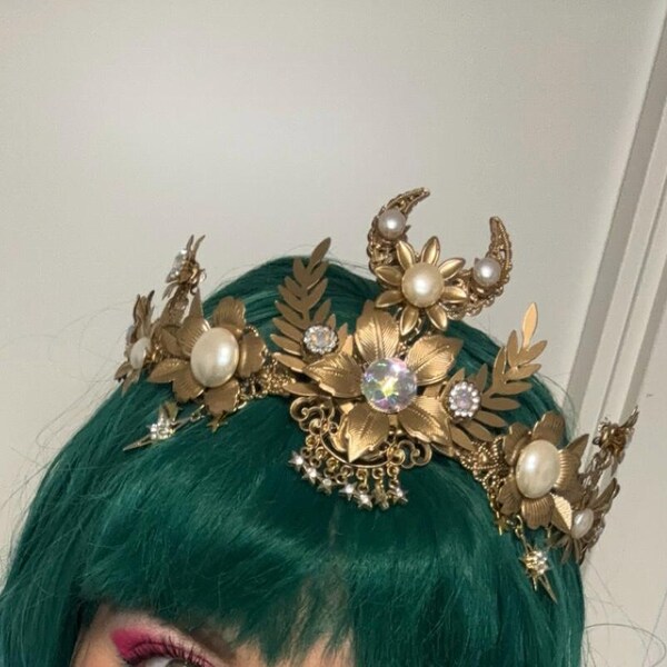 Aries Crown Zodiac Signs Celestial Headband Festival Fashion Gold Horns ...