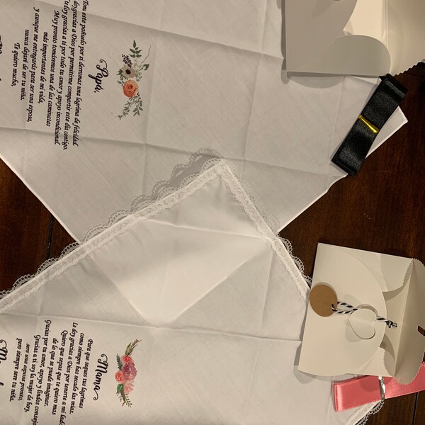 Spanish Handkerchief for Mother of the Bride-customized Handkerchief ...