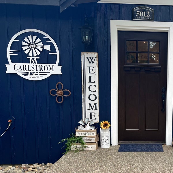 Personalized Windmill Wall Decor Personalized Windmill Sign Custom ...