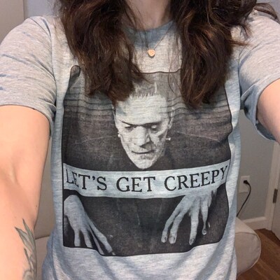 Frankenstein Tee Halloween Shirt, Funny Creep Tee Shirt, Halloween ...