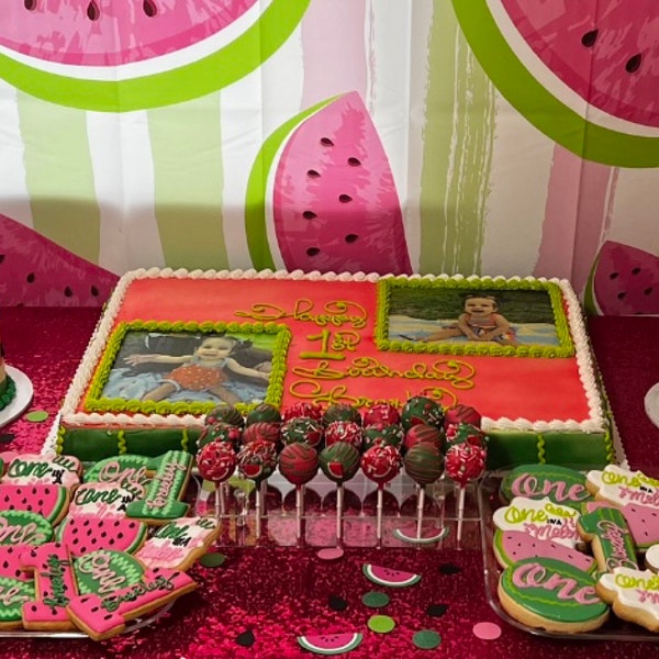 Watermelon Confetti - One in a Melon Theme Party - Tutti Fruiti Party ...