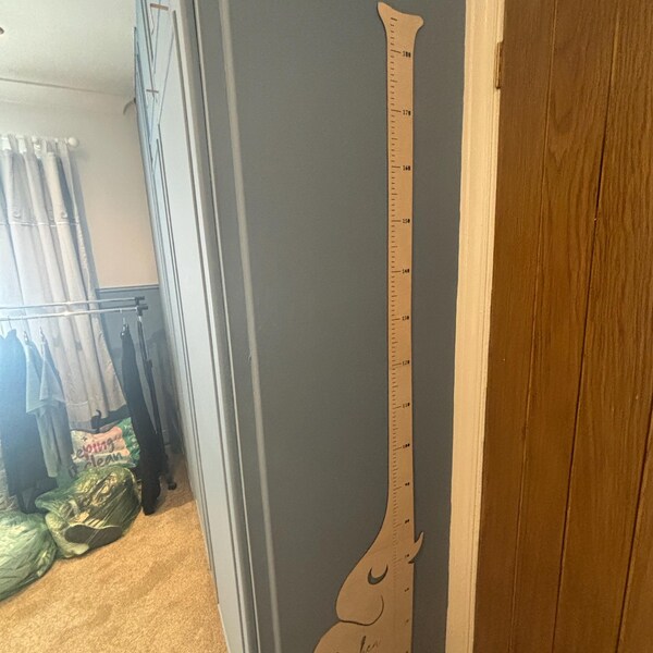 Personalised Growth Chart Custom Wall Nursery Decor Height Ruler Kids ...