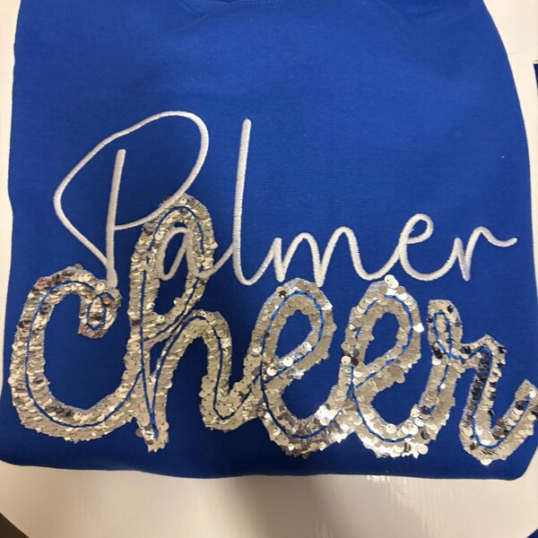 Custom Cheer Embroidered Sweatshirt | Side Bow Sweatshirt | Custom ...