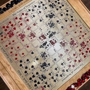 Engraved and Painted Sequence Game Board - Etsy