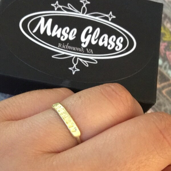 Stackable Name Ring Initial Ring Silver Id Ring Gold Stacking Ring Personalized Ring Gold Name ...