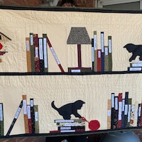 Bibliocat - PRINTABLE PDF PATTERN | A Whimsical Library Quilt Pattern ...