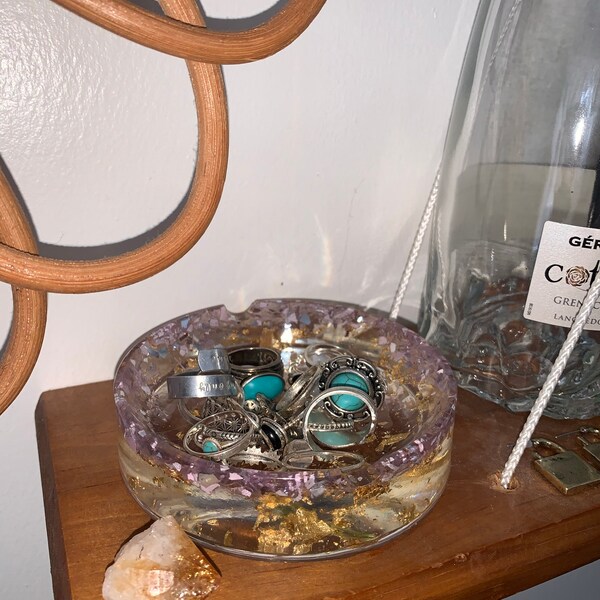 Custom Hand Pressed Real Hyacinth Flower Crystal Resin Coaster/jewelry ...