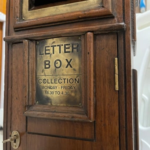 Miniature Mahogany Wood Post Box, English Victorian Style Wooden ...