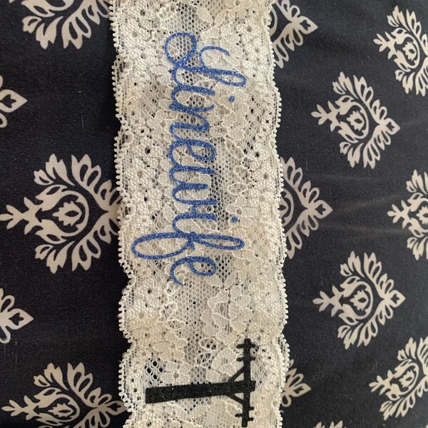 Police Garter, Police Wife, Blue Garter, Bling Garter, Personalized ...