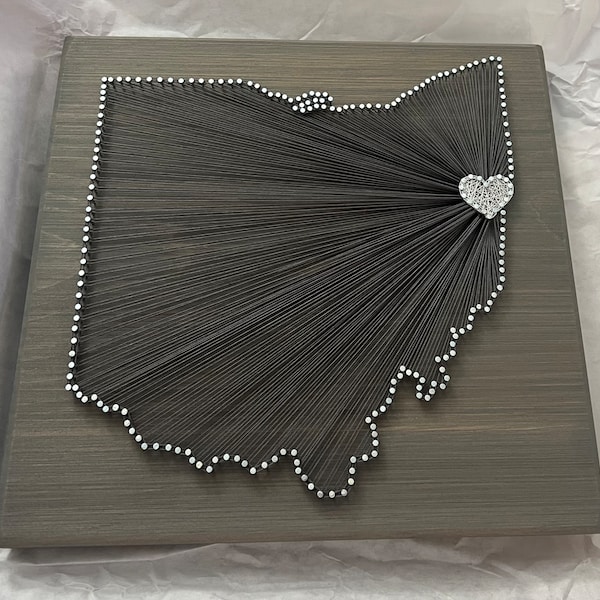 Made to Order Ohio String Art State Sign, Wood Sign, Wedding Gift, Home ...