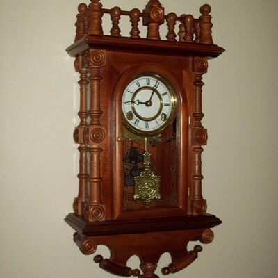 Antique Seth Thomas Mantle Clock Key Wind Pendulum Weighted Movement ...