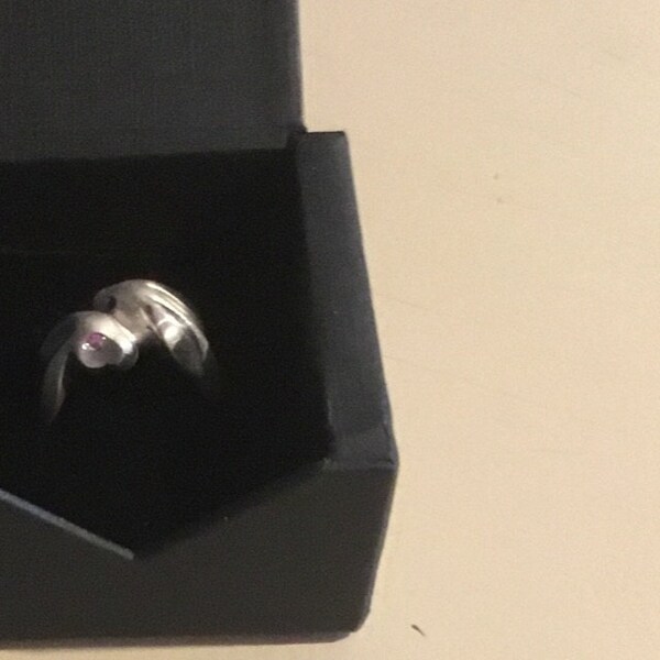 Bunny Love Ring, Sterling With Blue and Pink Sapphire Eyes - Etsy