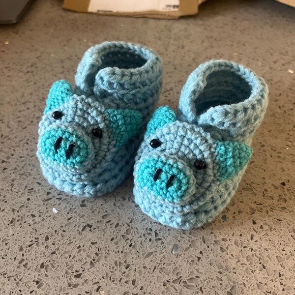 Handmade Crochet Baby Booties Frog. - Etsy Canada
