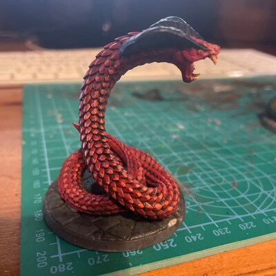 Four Giant Snake Miniatures for D&D, Dungeons and Dragons, Pathfinder ...