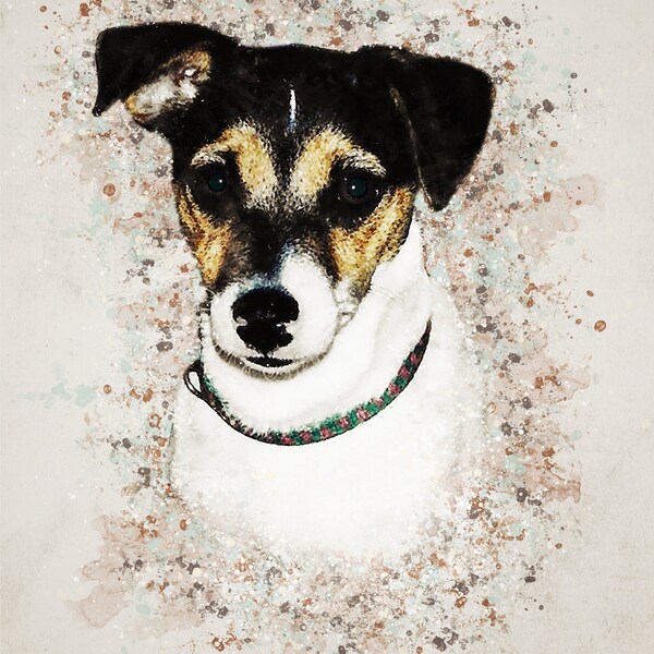 Personalized Dog Portrait: Custom Pet Canvas Art (digital File Option ...