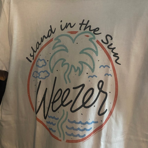 Weezer Men's T-shirt, 3D Rainbow Logo, Black T-shirt, Alt Rock Concert ...