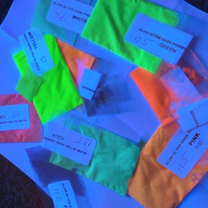 Aqua Glow in the Dark Neon Pigment Powder - Etsy